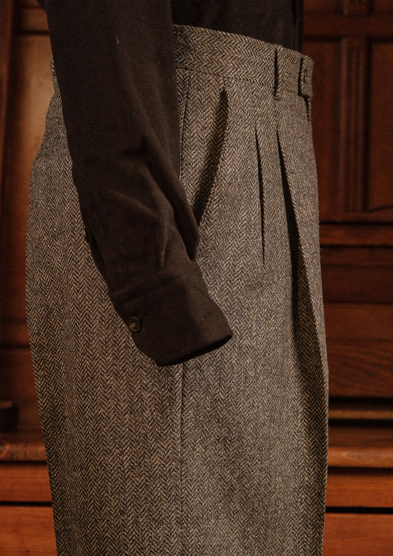 Grayson Clark Trousers - Flint Herringbone – Thomas Farthing London