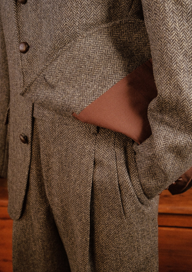 Grayson Clark Trousers - Flint Herringbone – Thomas Farthing London