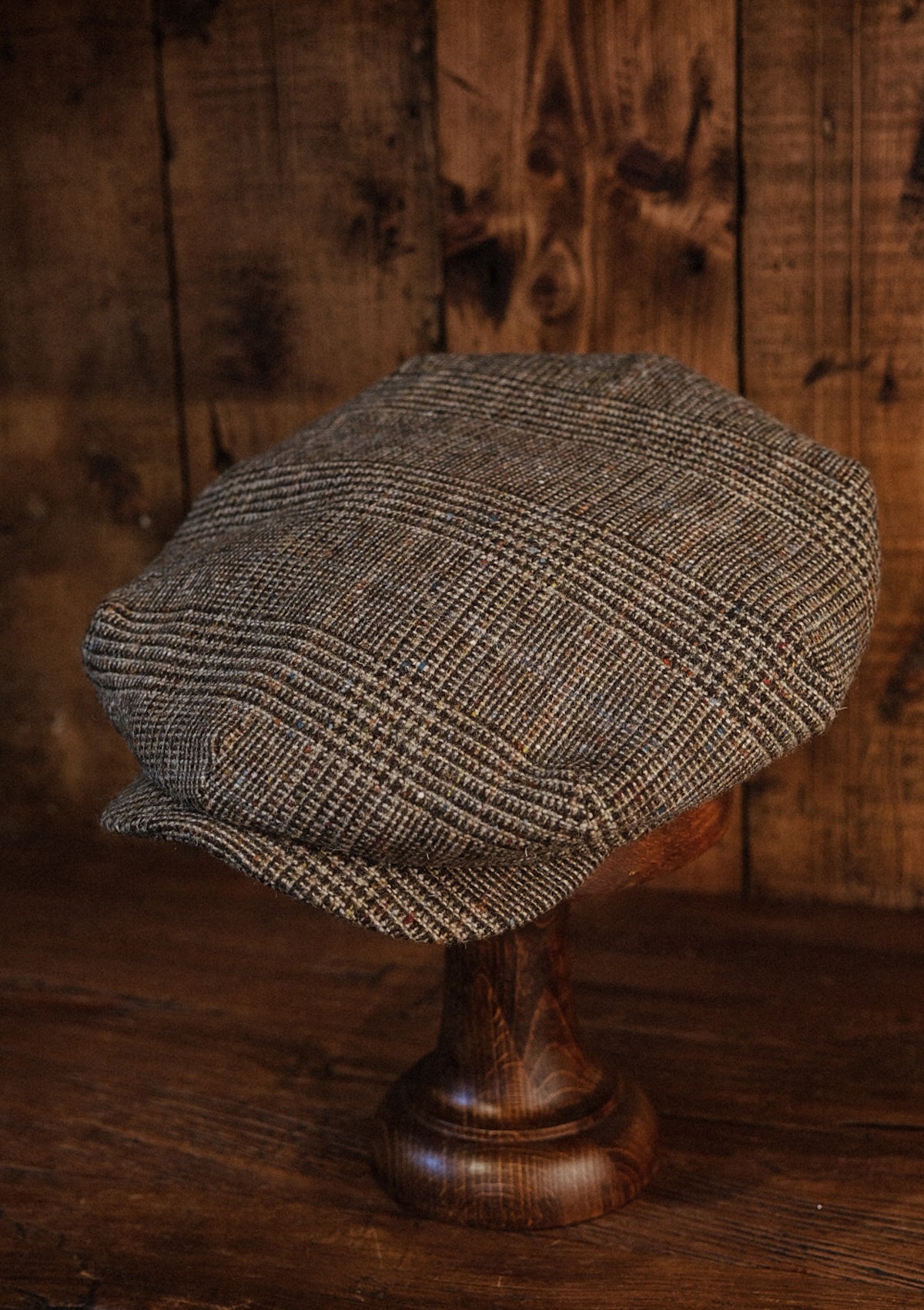 Regency 50 Pence Flat Cap - Brown Prince Of Wales Check – Thomas ...