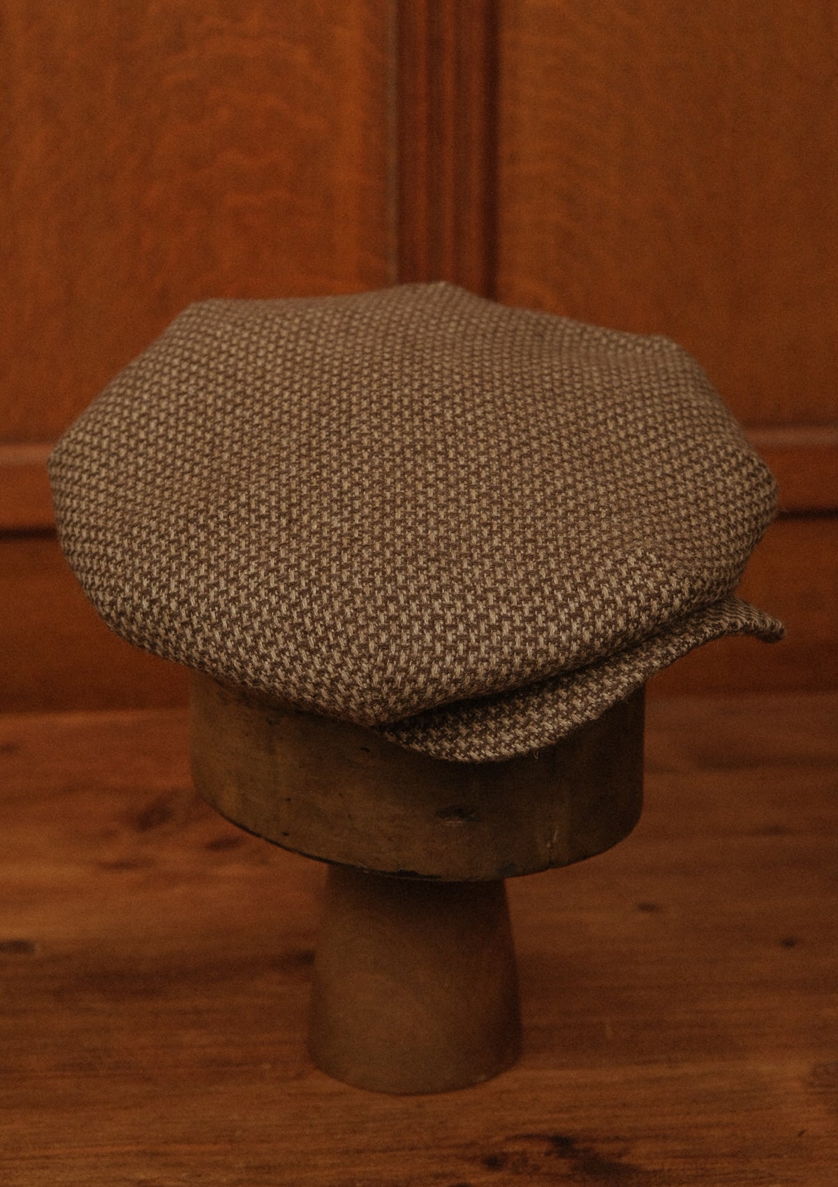 Regency 50 Pence Flat Cap - Acorn Mosaic Check Cashmere & Wool Blend ...