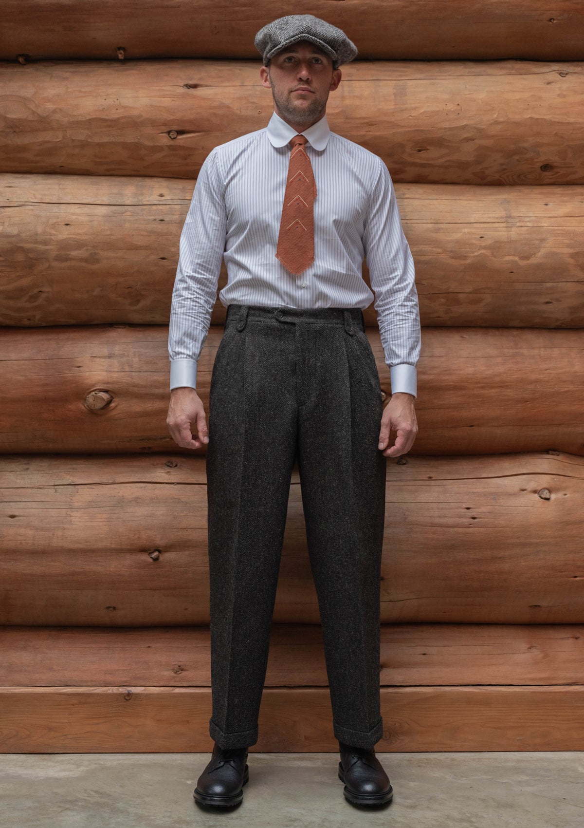 Edison Harris Tweed Gene Trouser - Charcoal Herringbone – Thomas ...